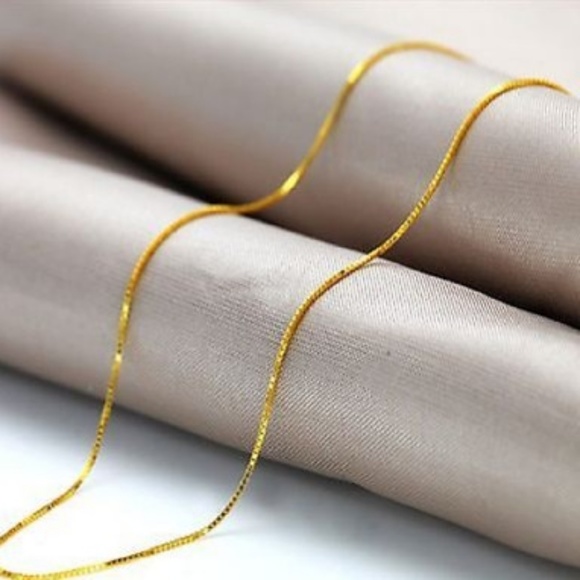 Jewelry | 18 18k Solid Yellow Gold Box Chain | Poshmark